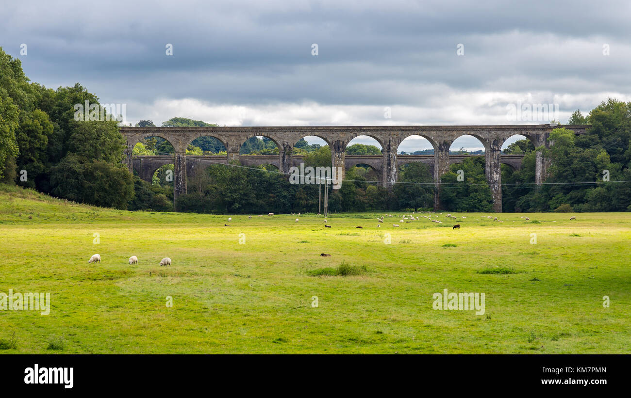 Chirk Aqueduct & Viaduct, Wrexham, Wales, UK Stock Photo - Alamy