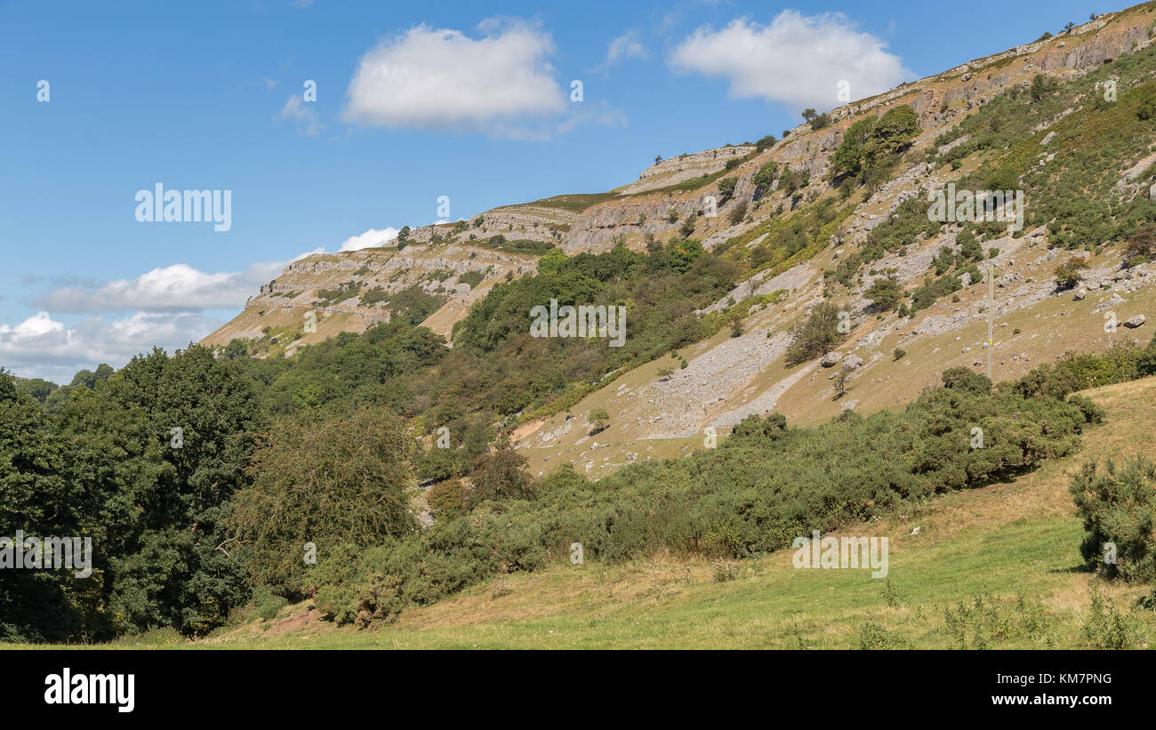 Denbigshire landscape seen from the Panorama Walk, near Llangollen ...