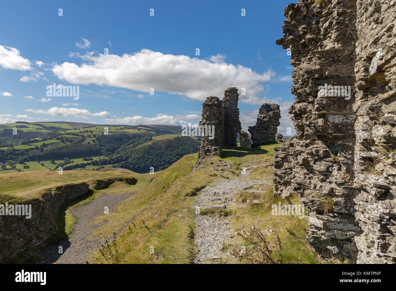 Castell Dinas Bran, near Llangollen, Denbigshire, Wales, UK Stock Photo ...