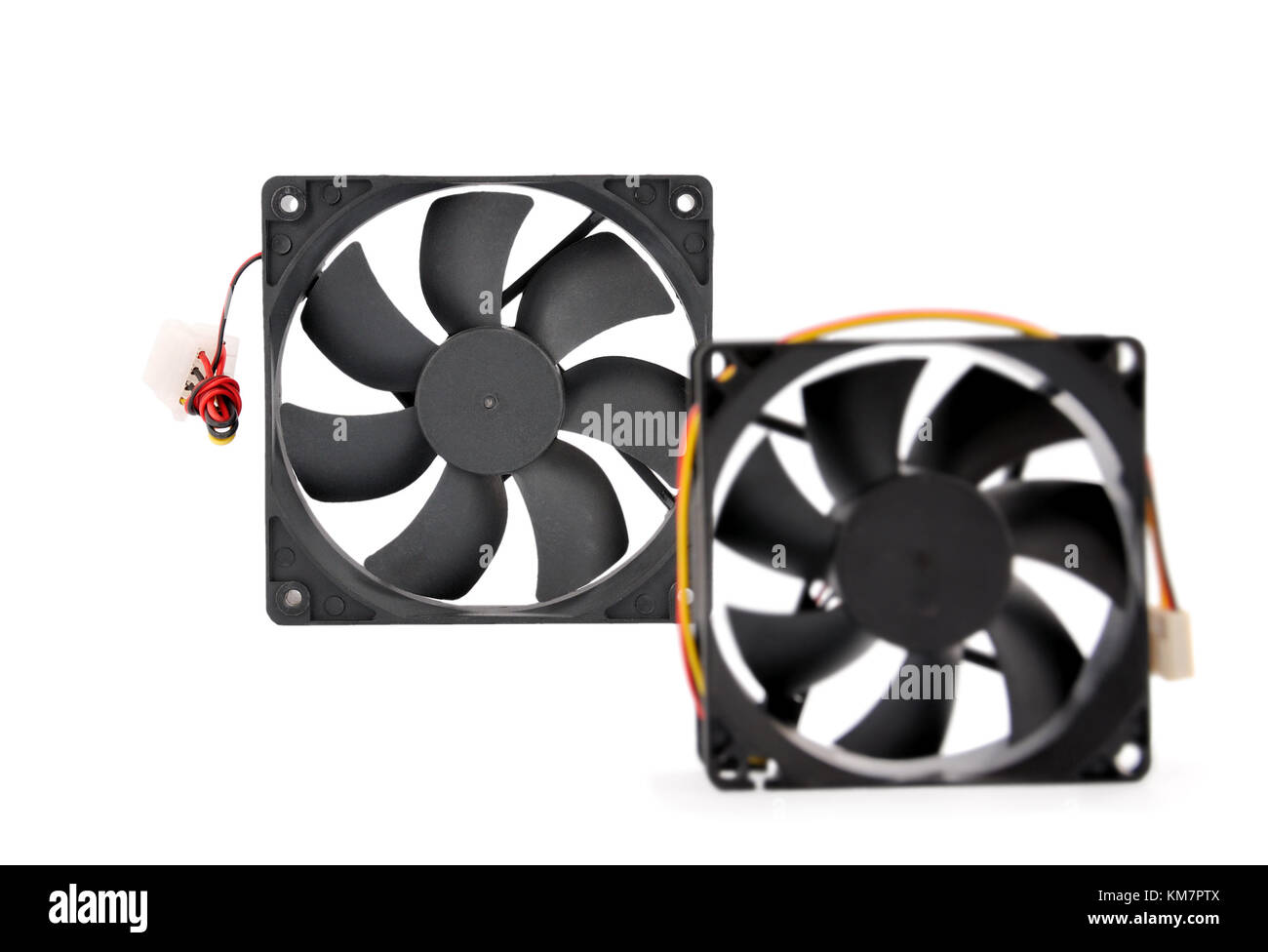 The computer fan isolated on white background Stock Photo - Alamy