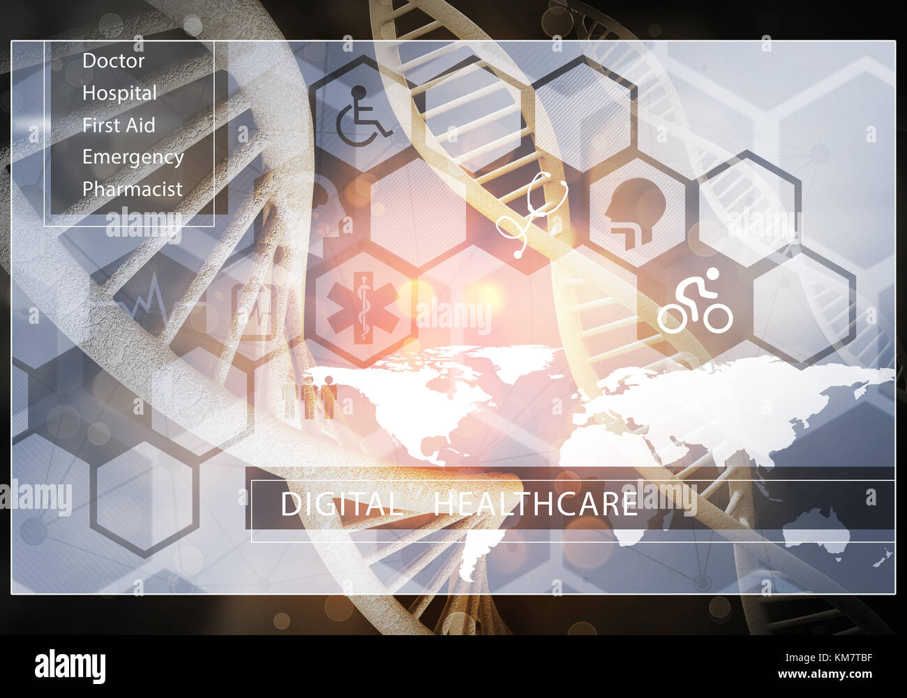 Medicine user interface Stock Photo - Alamy