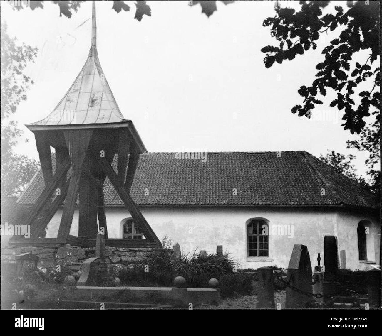 Traditional architecture showcasing church Black and White Stock Photos ...