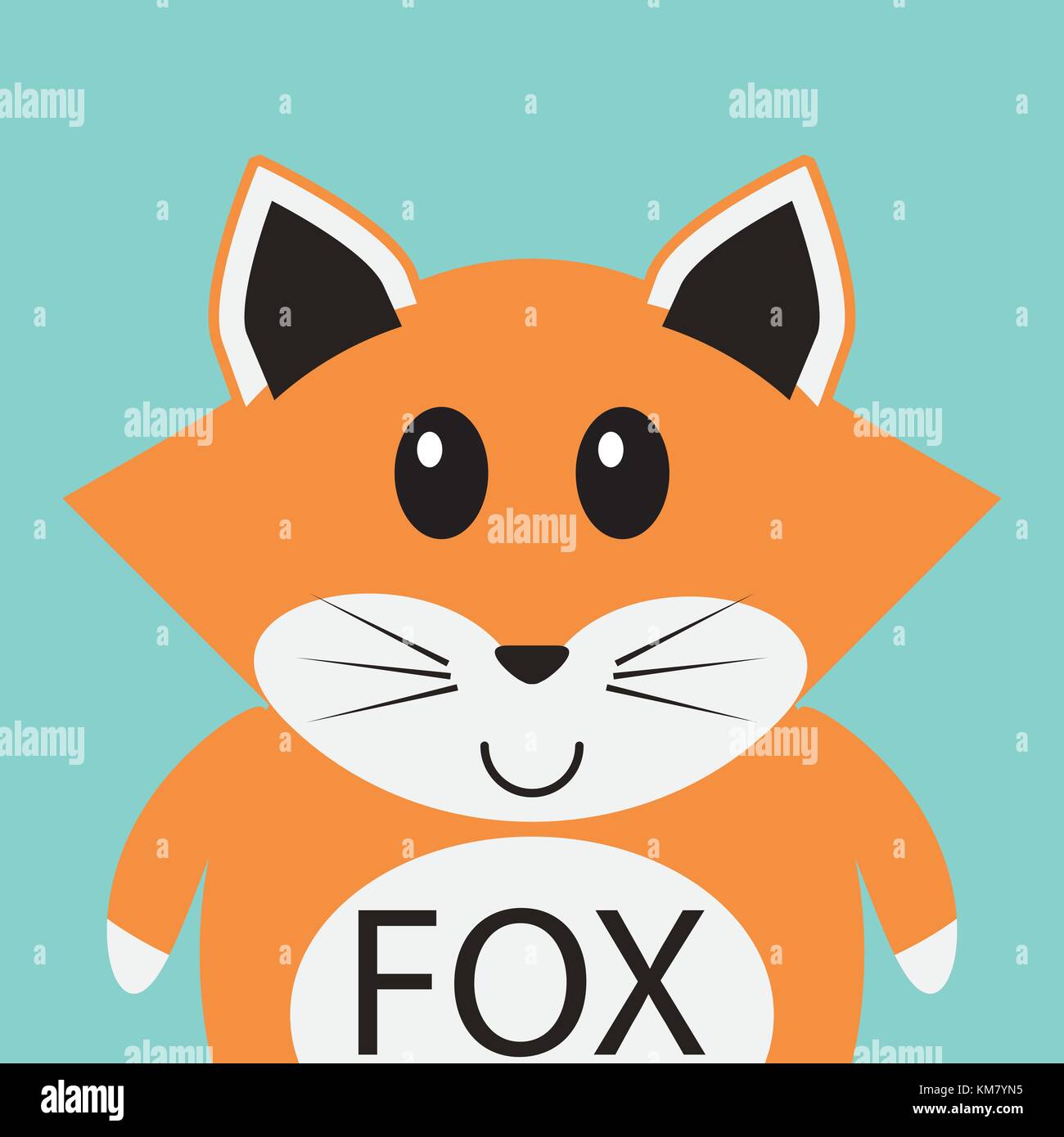 Cute fox cartoon flat icon avatar Stock Vector Image & Art - Alamy