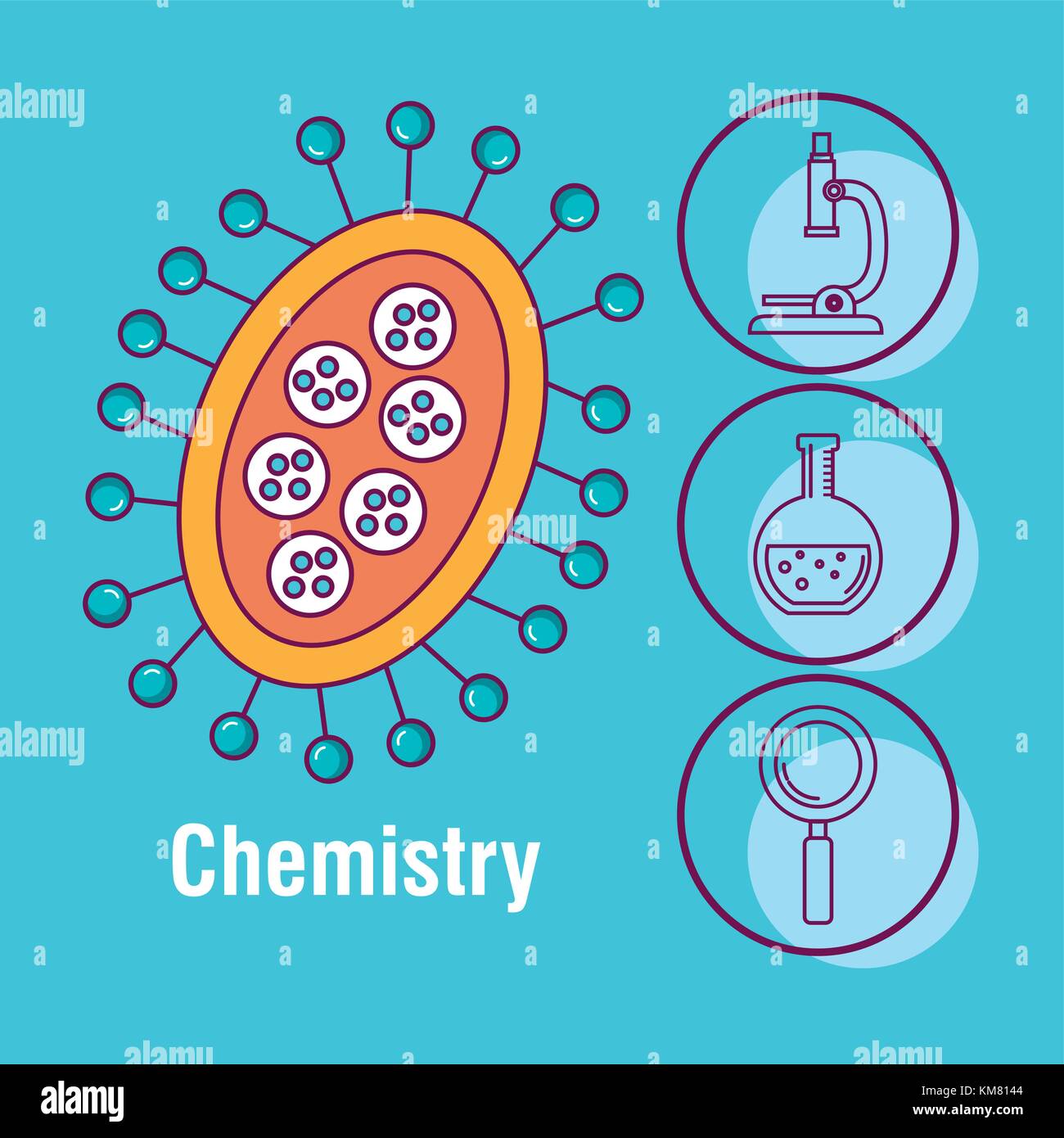 chemistry science poster icon vector illustration design Stock Vector ...