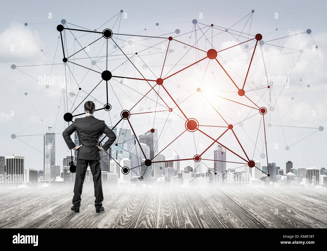 International business networking and social connection against Stock ...