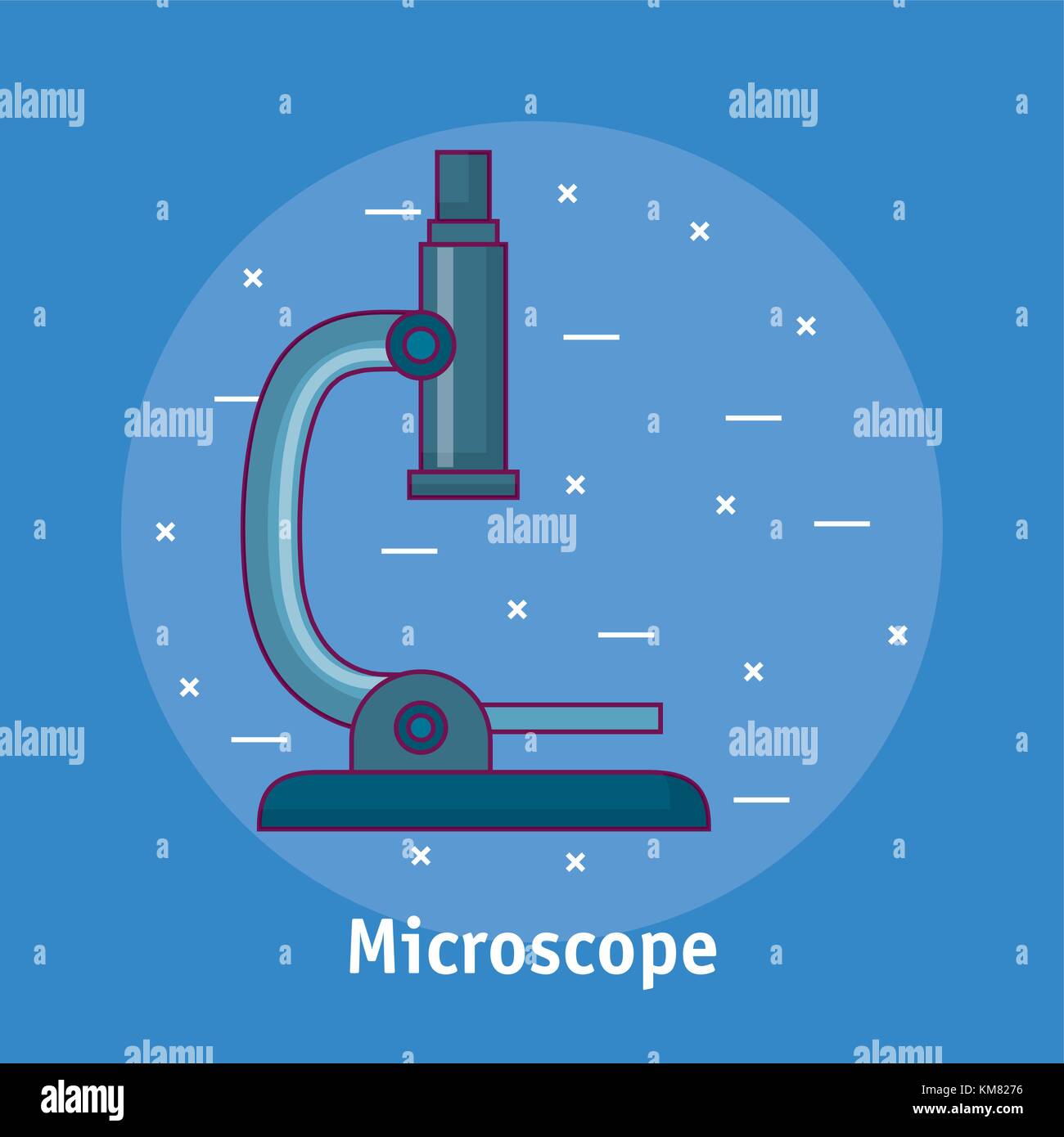 Researching microscope Stock Vector Images - Alamy