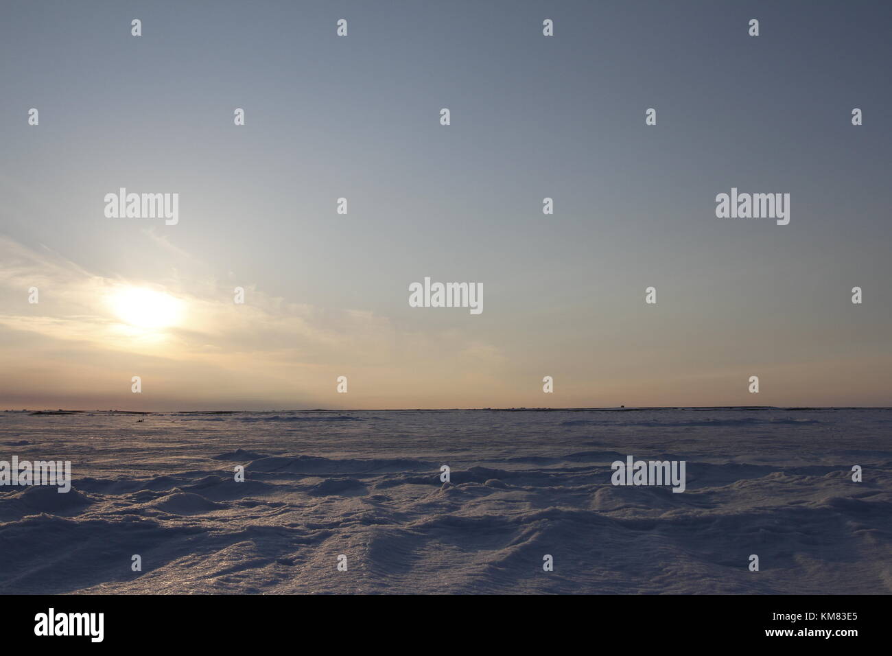 Sunset over an arctic landscape, near Arviat, Nunavut Stock Photo - Alamy