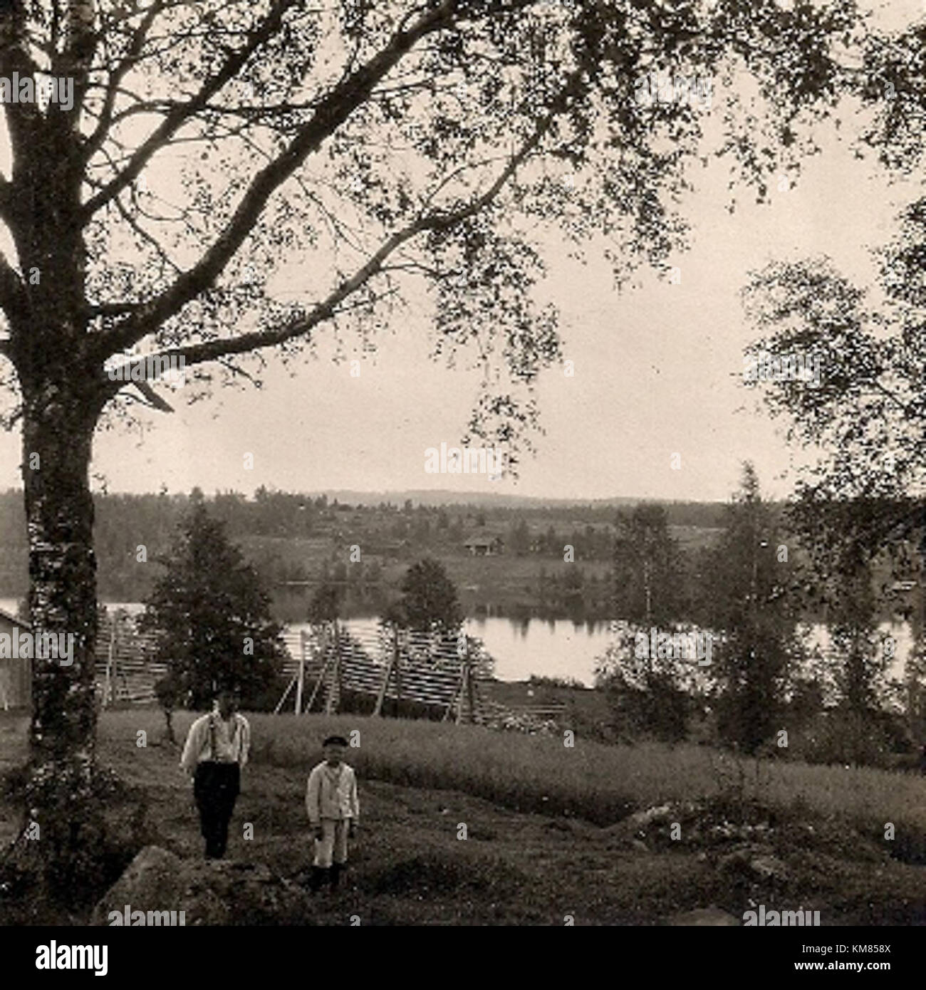 This 1920 photograph of Skifsen captures a rural scene from the early ...