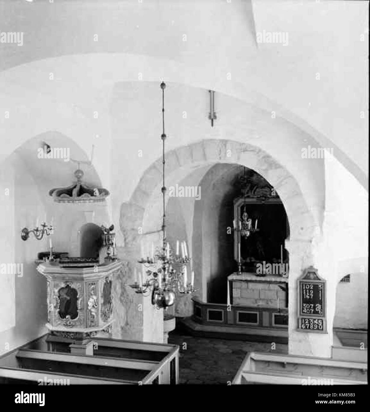 Hossmo Church, located in Sweden, is registered under the KMB archive ...