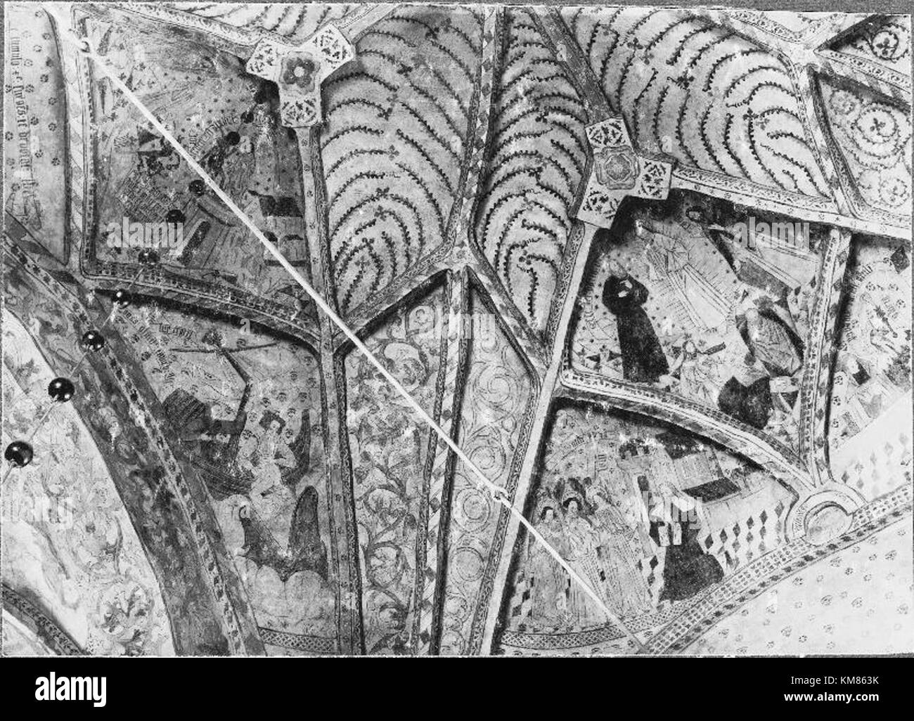 A photograph of Rasbokil Church in Sweden, notable for its medieval ...