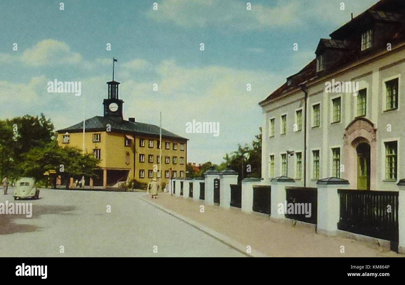 The Ludvika Stadshus, also known as the town hall, in Ludvika, Sweden ...
