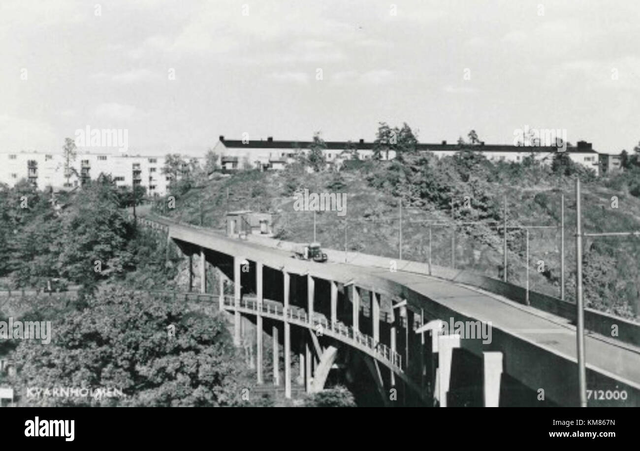 Kvarnholmsbron is a historic bridge in Sweden, built in 1949. It spans ...