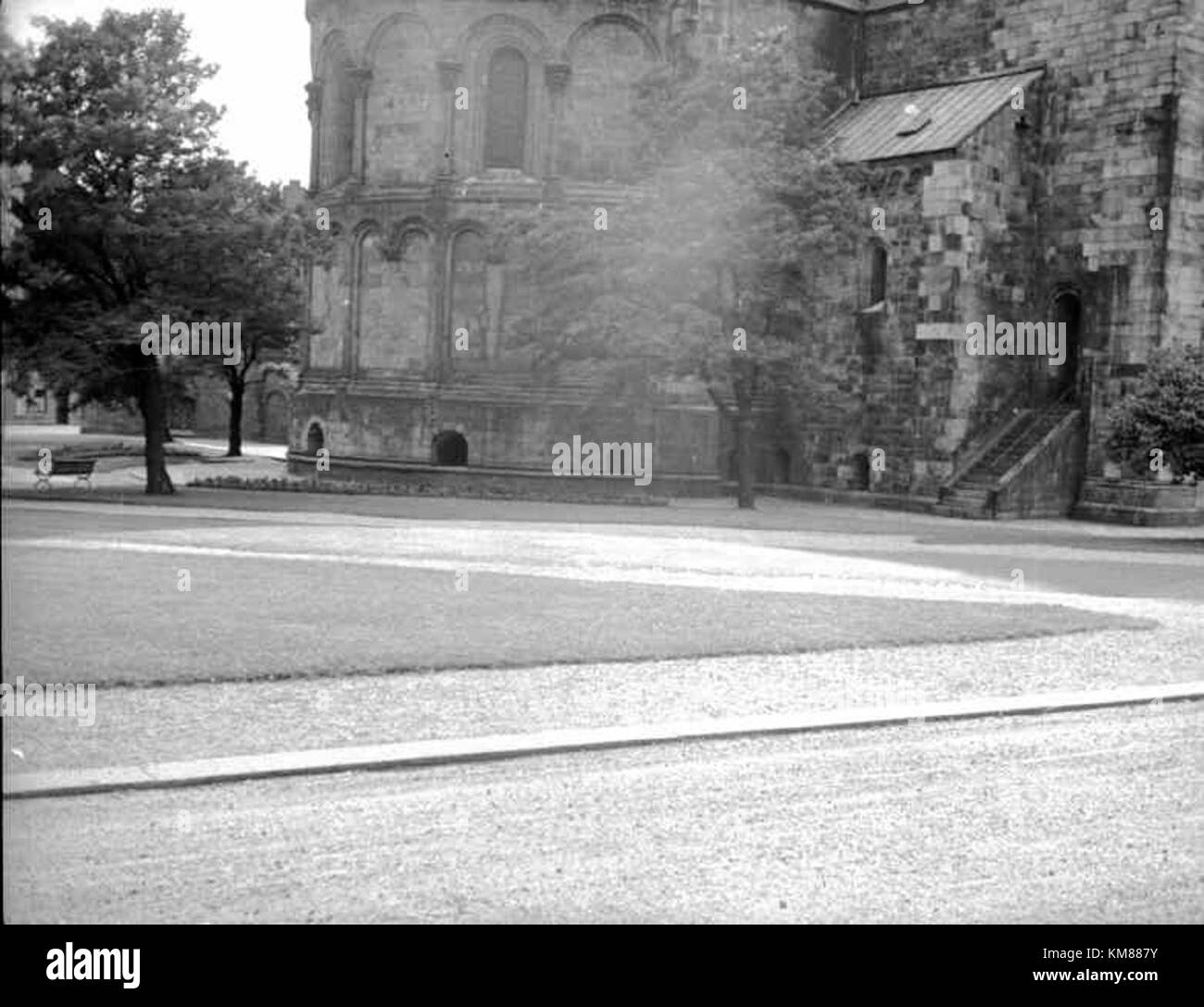 A photograph of Lund Cathedral (Lunds Domkyrka) in Sweden, a prime ...