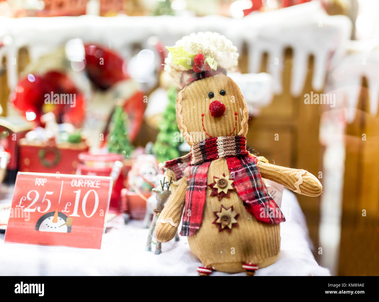 Stuffed Christmas Rudolf the red nosed Reindeer brown soft toy wearing ...