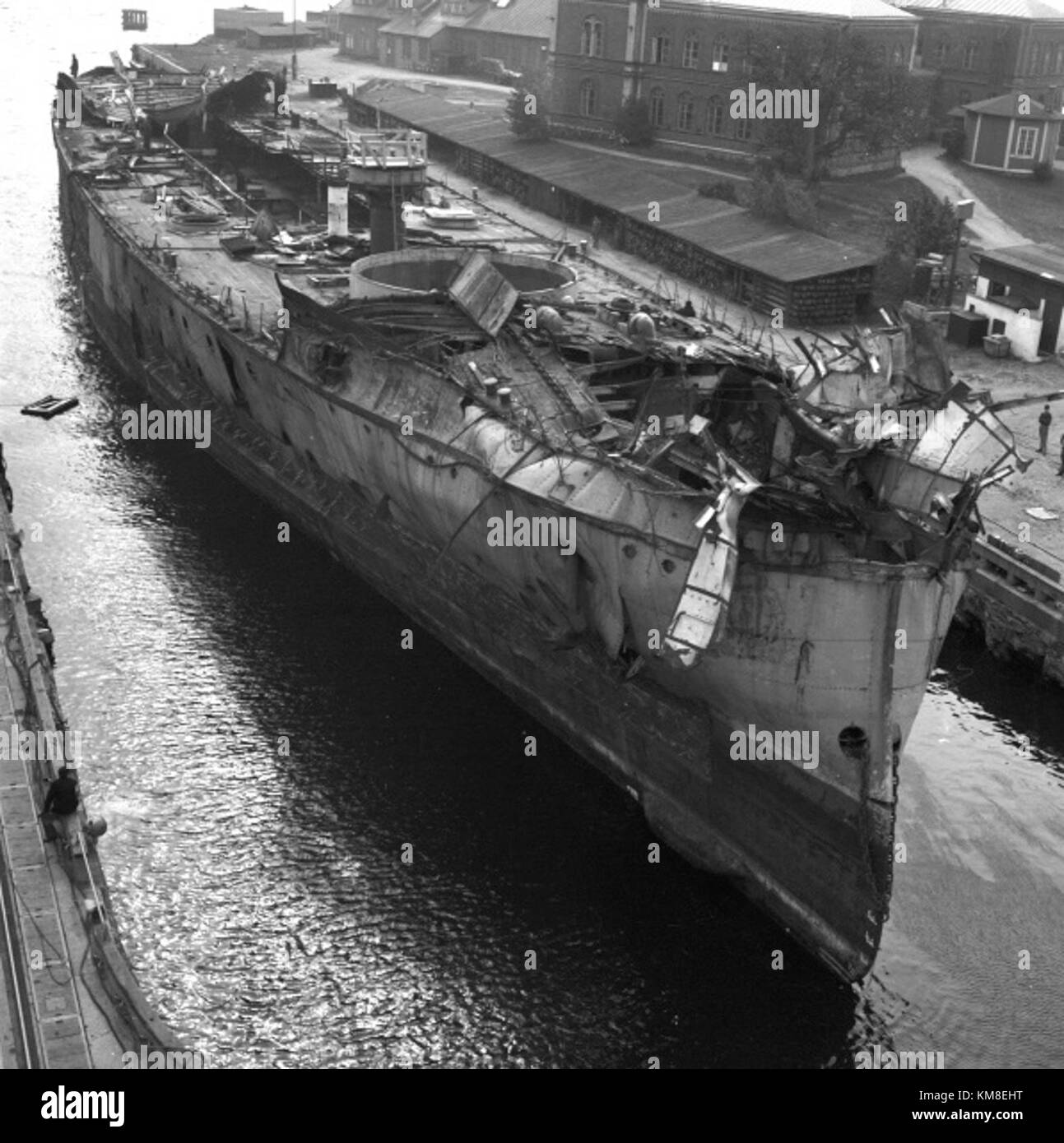 HMS Sverige, a Swedish battleship, was decommissioned and scrapped ...