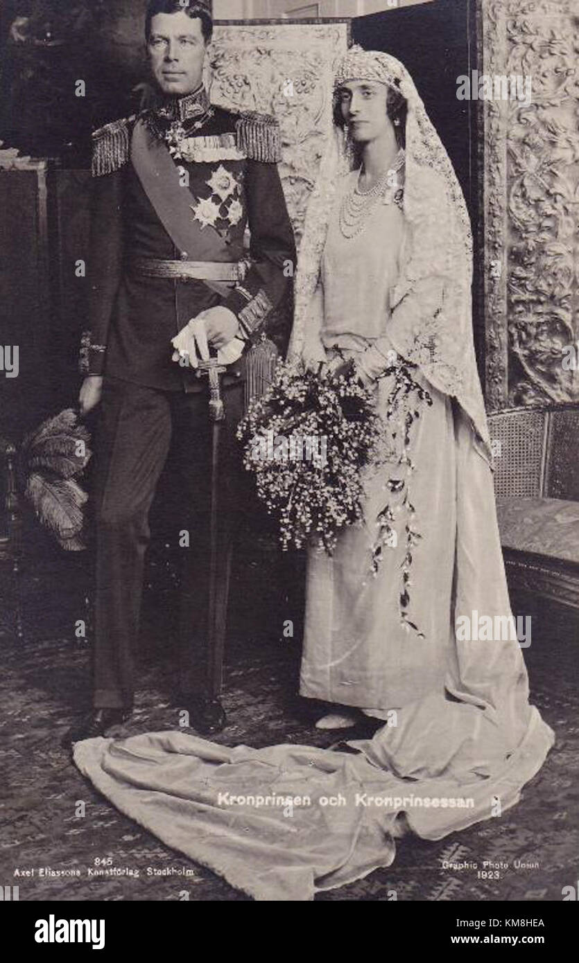 A photograph of King Gustav VI Adolf of Sweden and Queen Louise, taken ...