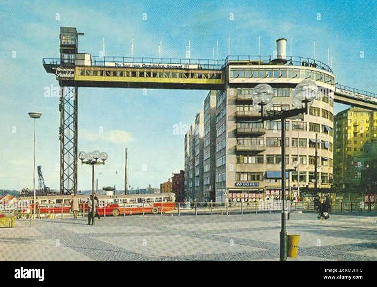 A historical photograph of Katarinahissen, a landmark elevator in ...