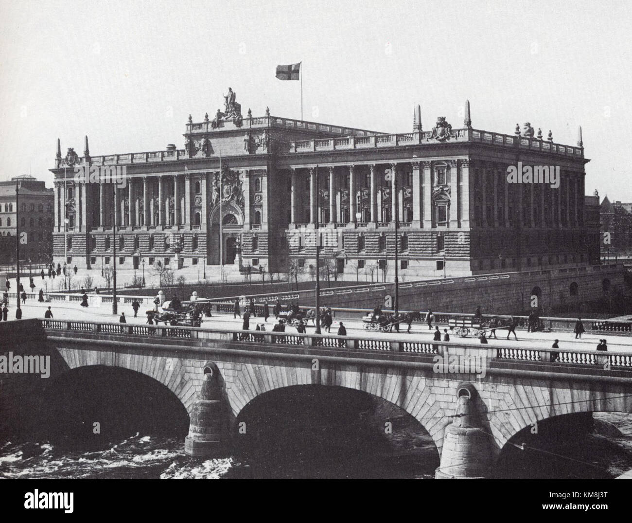 The Riksdagshus (Parliament House) in Stockholm, Sweden, is an iconic ...