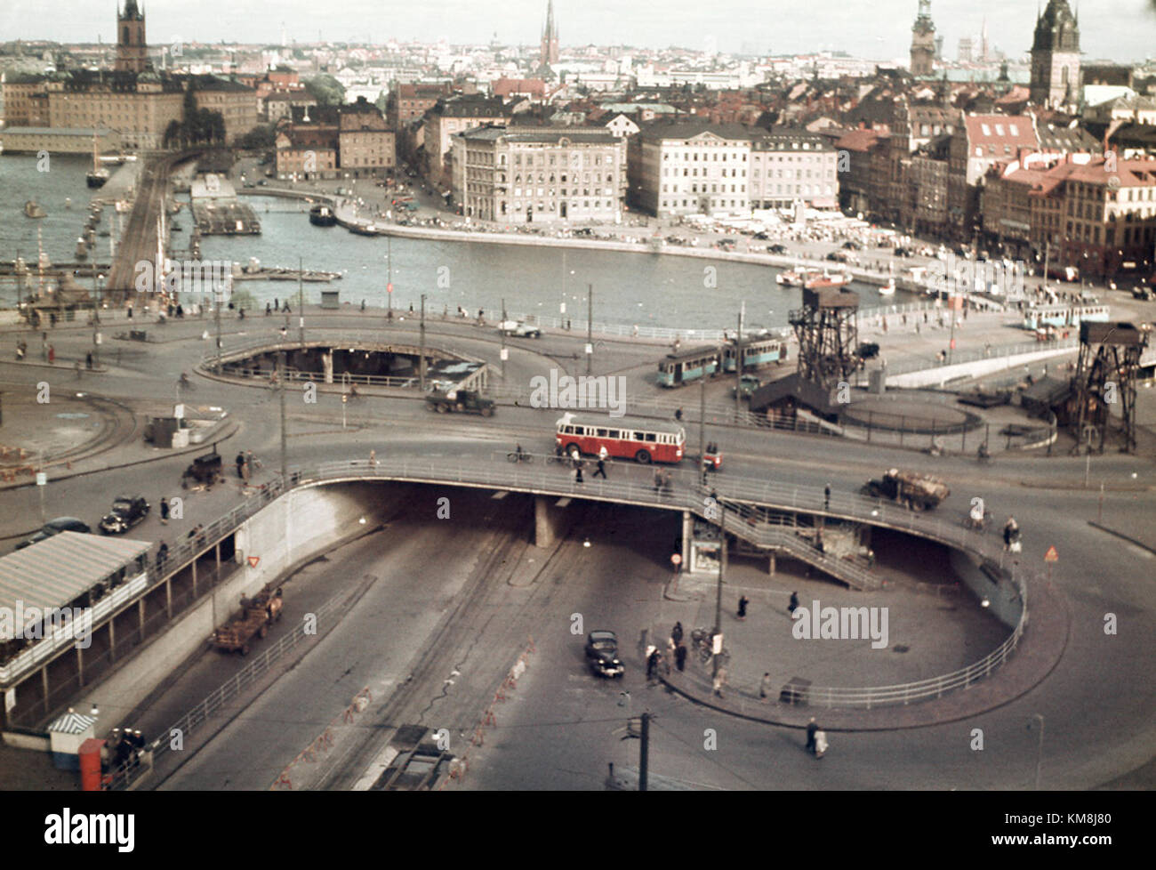 Slussen is a vital transport hub in Stockholm, Sweden. This image from ...