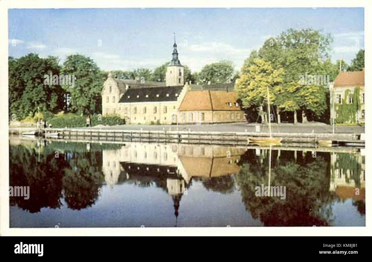 This photograph from 1941 shows a view of the HD Slott (Halmstad Castle ...
