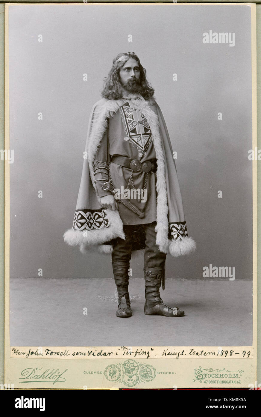 A 1898 portrait of John Forsell as Tirfing, a character possibly from ...
