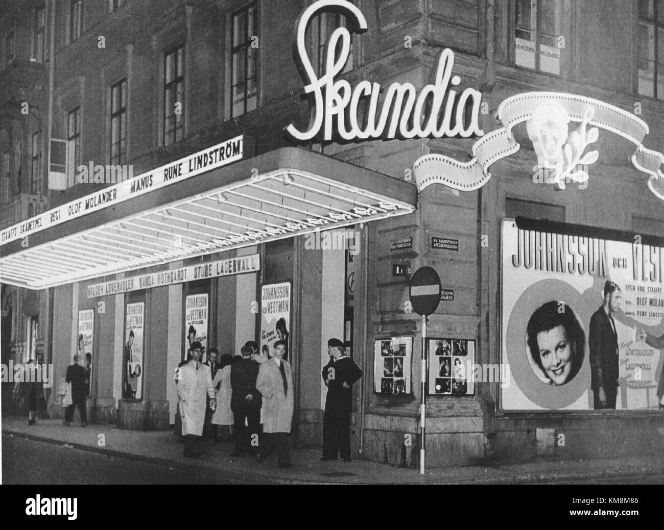 A historical image of the Skandia building in Sweden from 1942. The ...