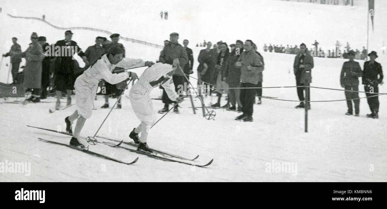 The image shows Nils Karlsson, a prominent athlete, during the 1948 ...