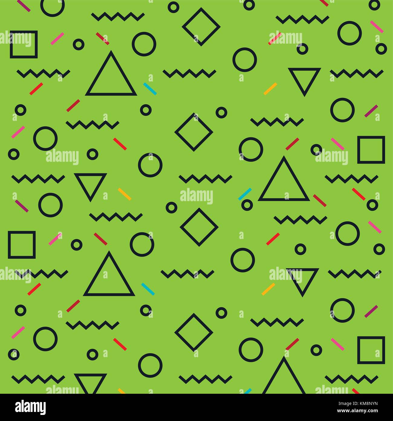 lines figures and colors young pattern background vector illustration ...