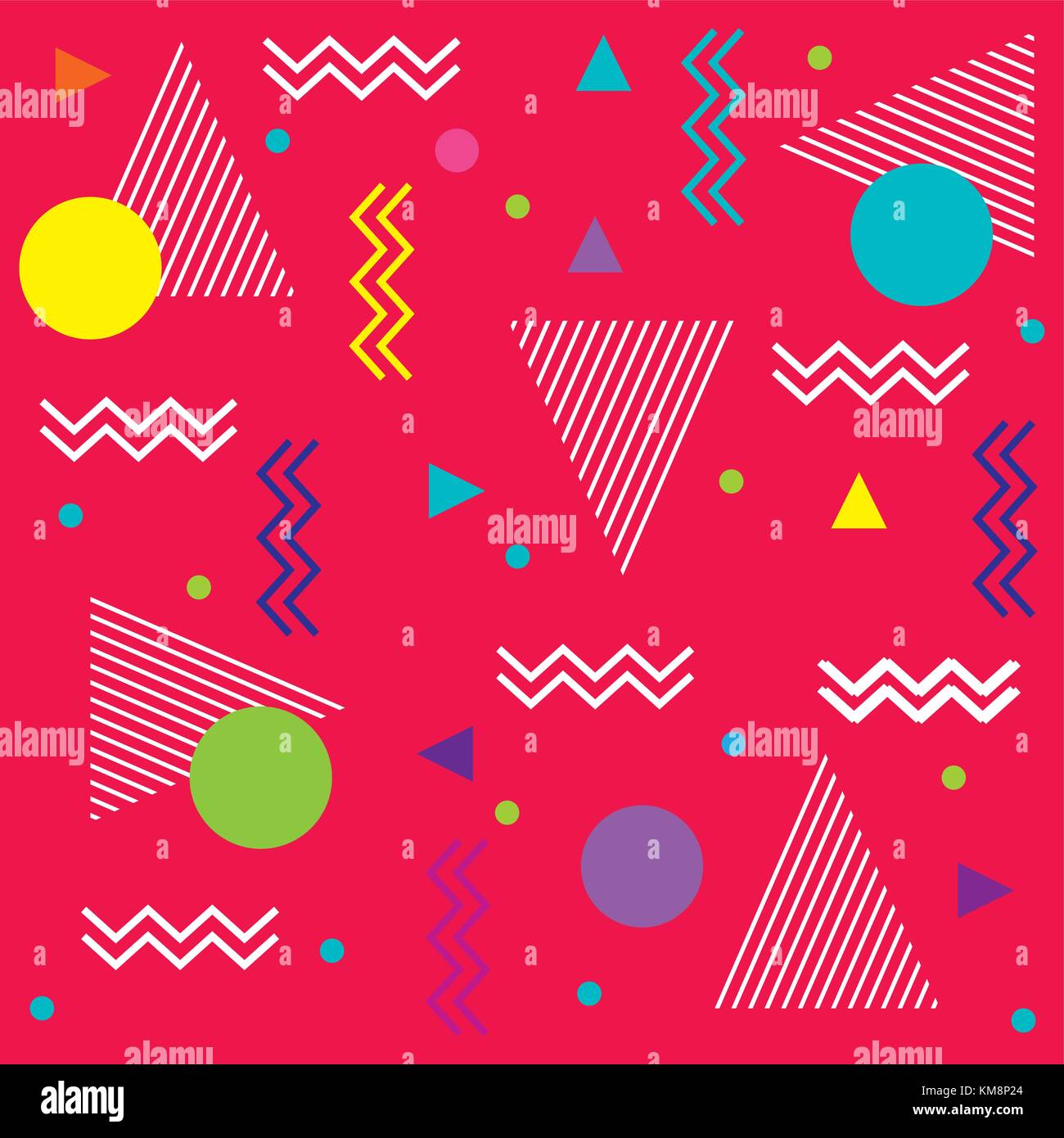 lines figures and colors young pattern background vector illustration ...