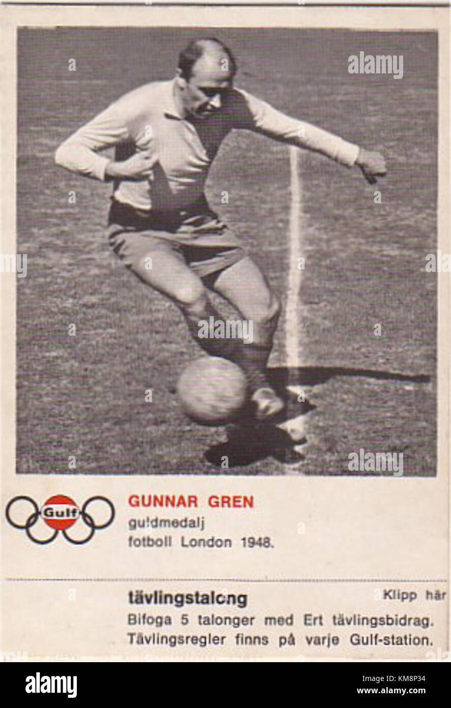 Gunnar Gren was a Swedish professional footballer, renowned for his ...