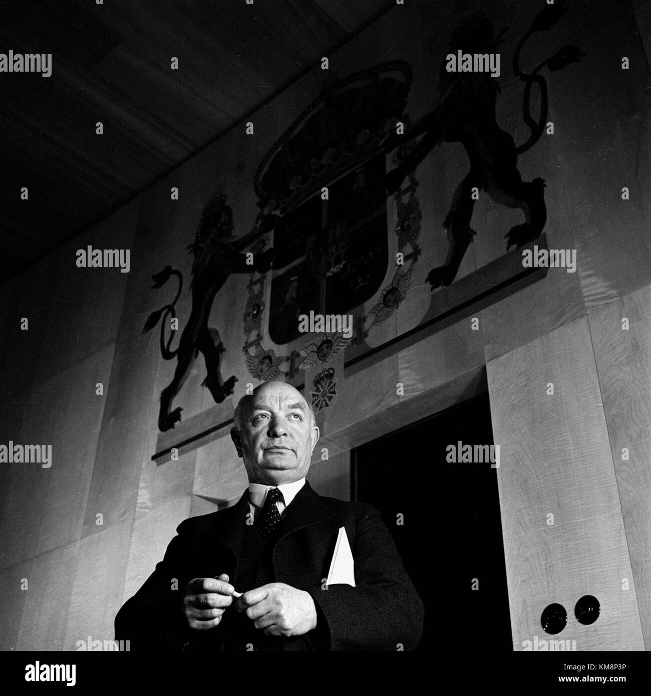 A historic photograph of Per Albin Hansson, Swedish Prime Minister ...