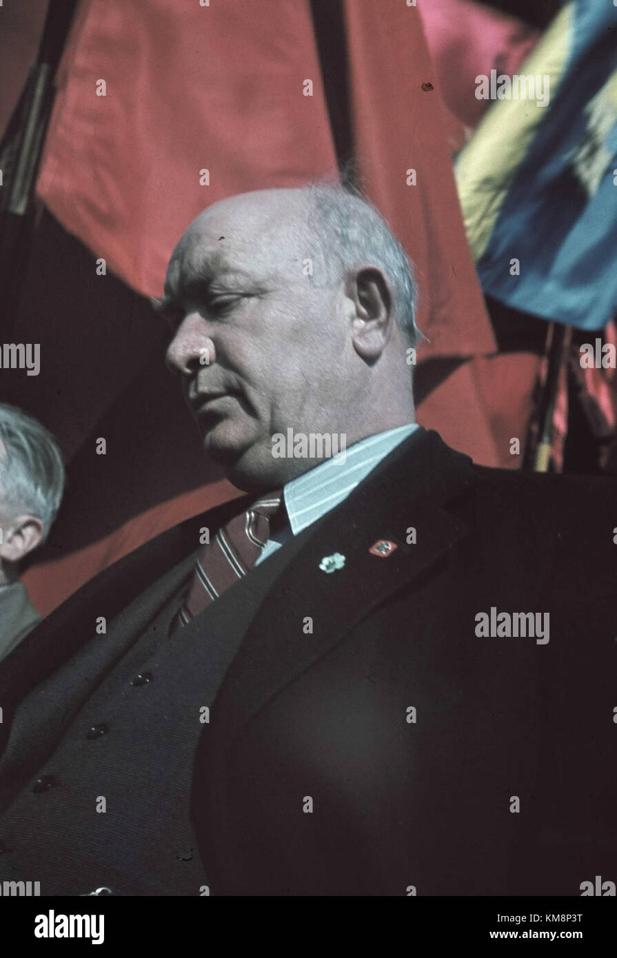 This image features Per Albin Hansson, the Prime Minister of Sweden ...