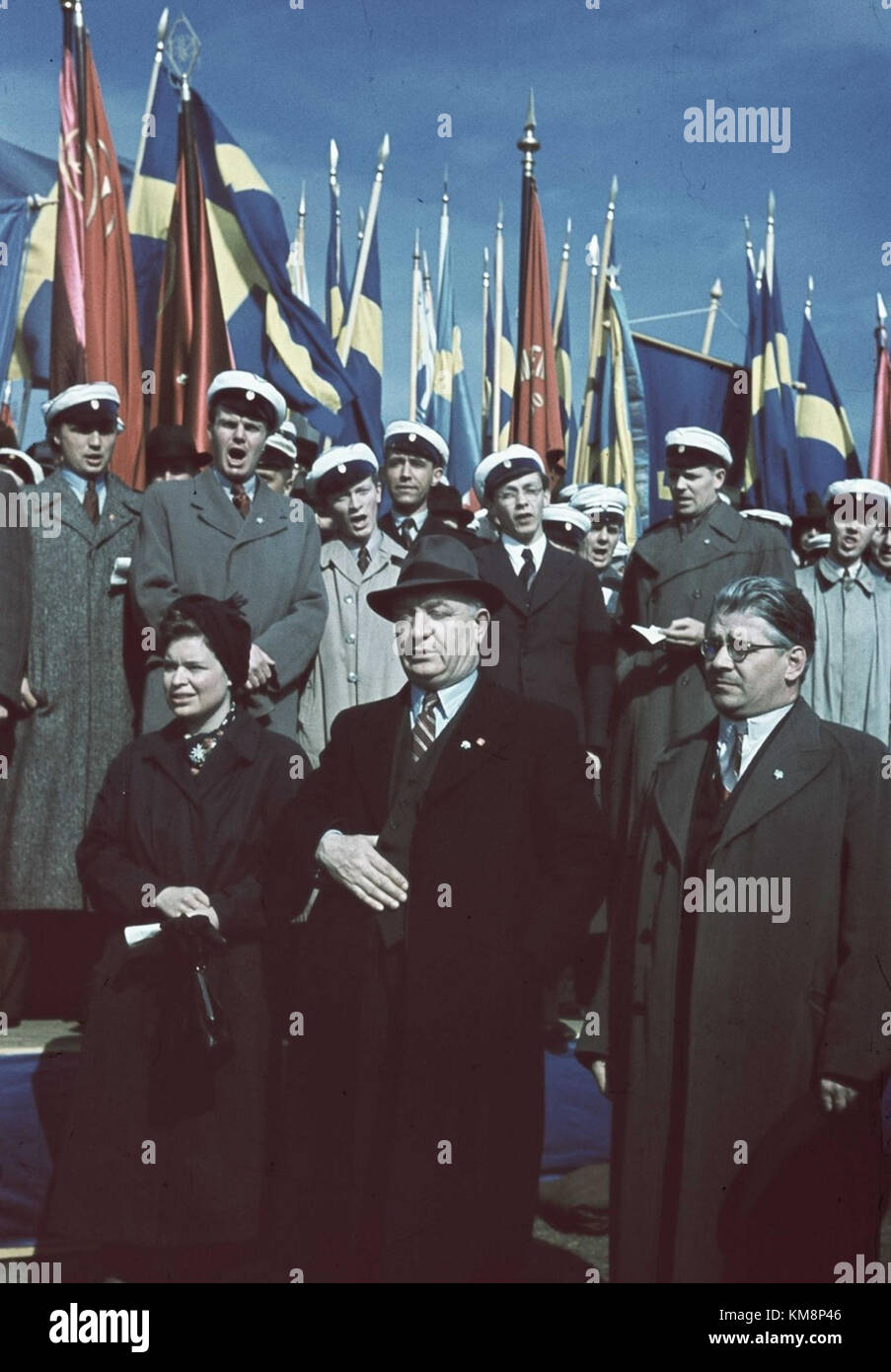 A photograph of Per Albin Hansson, the Prime Minister of Sweden, taken ...