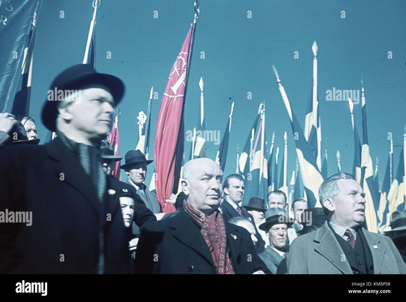 Per Albin Hansson, the Swedish Prime Minister, is shown in a photograph ...