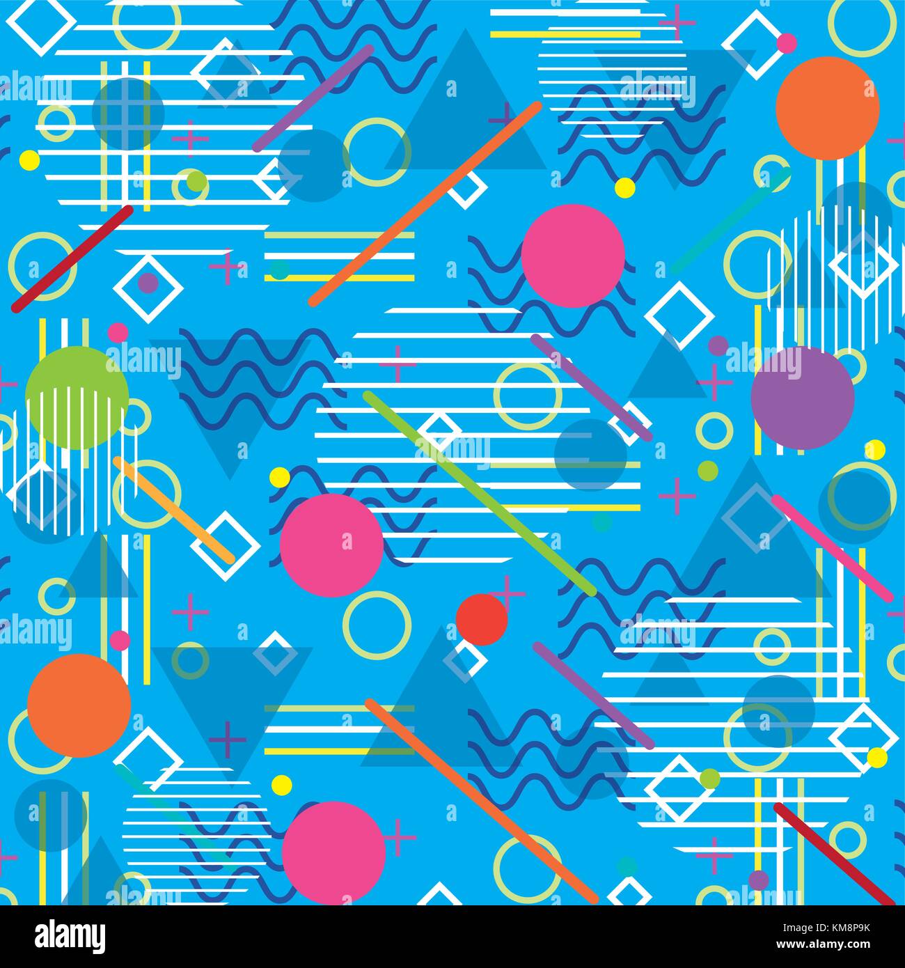lines figures and colors young pattern background vector illustration ...