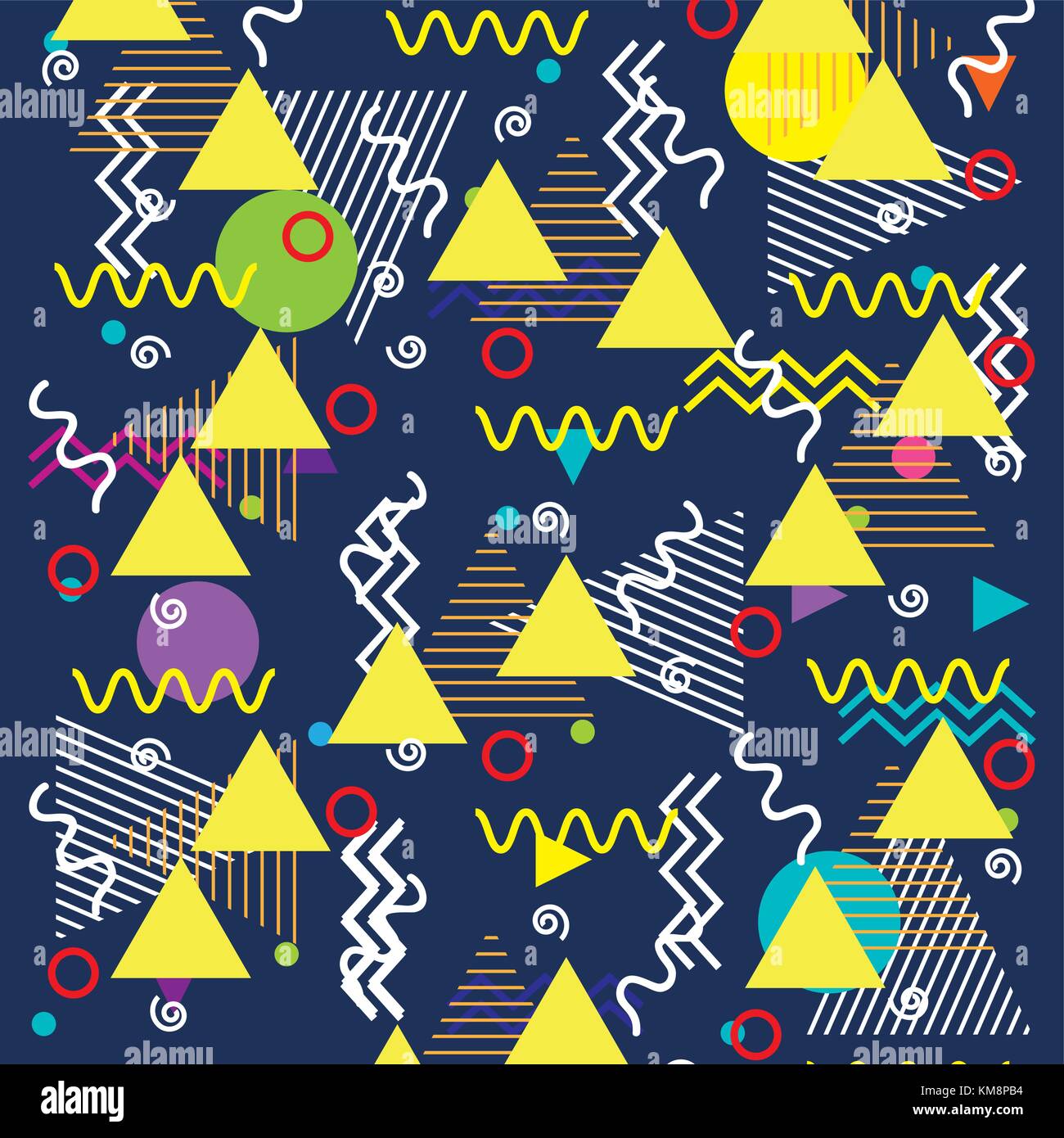 lines figures and colors young pattern background vector illustration ...