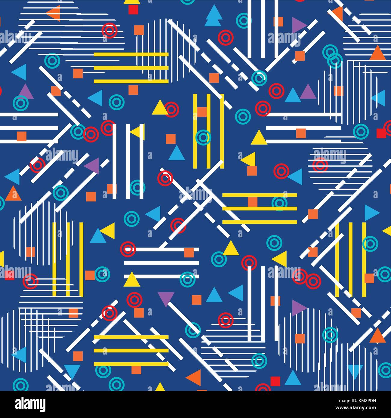lines figures and colors young pattern background vector illustration ...