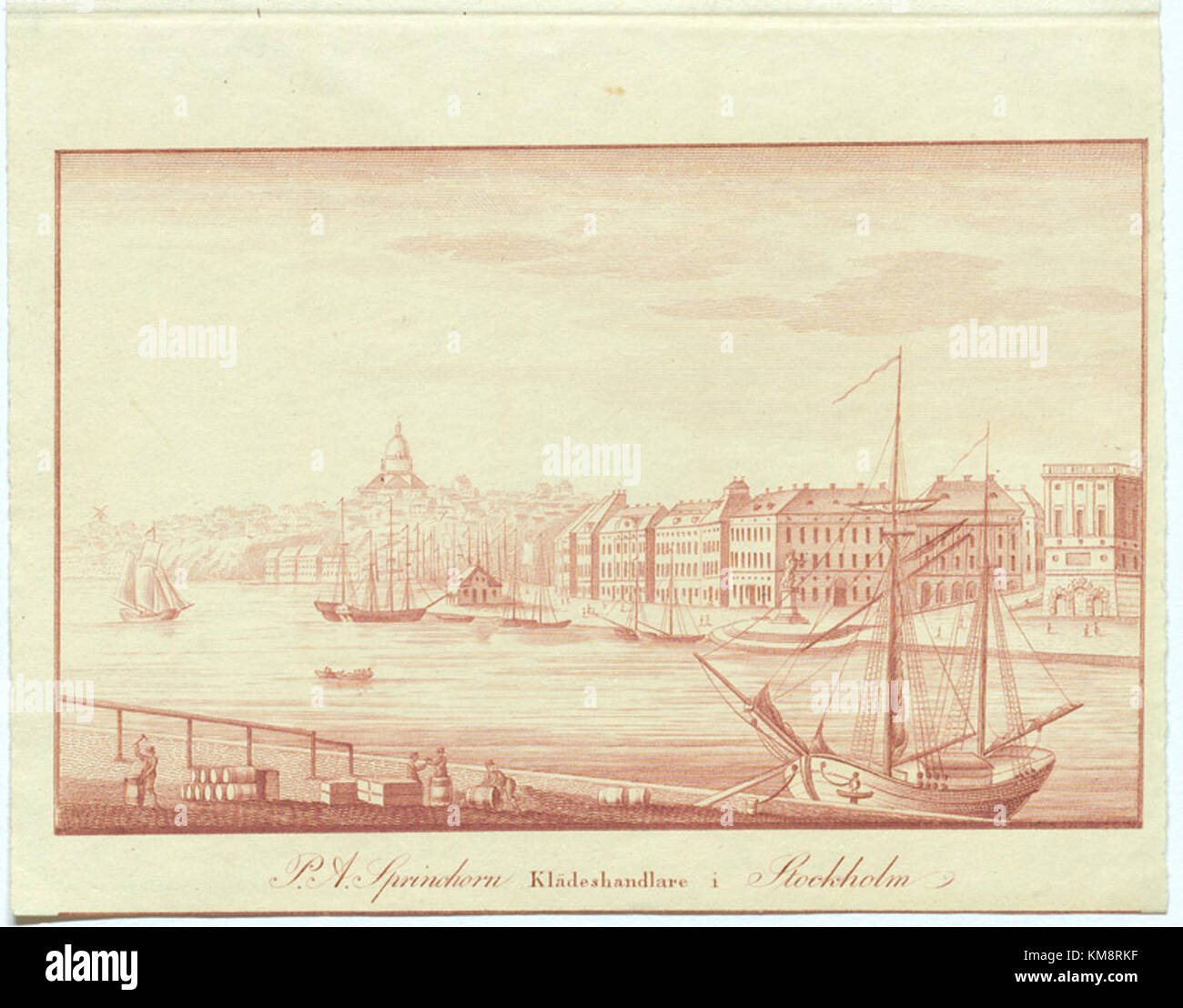 A photograph of Skeppsbron, a historic waterfront area in Stockholm ...
