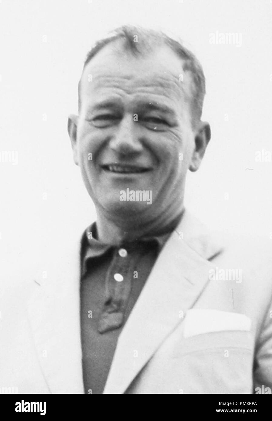John Wayne, the legendary American actor, is captured in this cropped ...