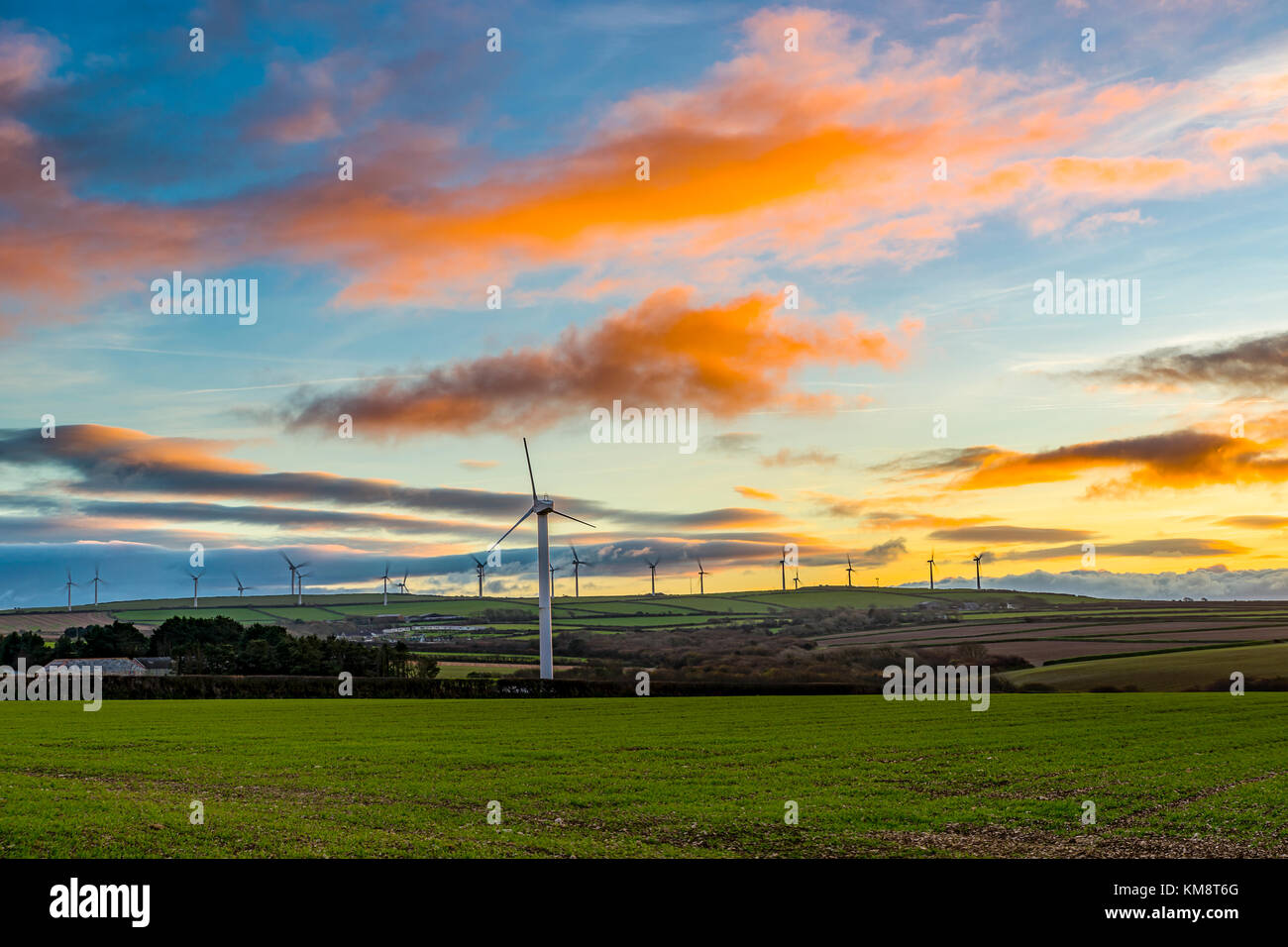 Windmill farm cornwall winter hi-res stock photography and images - Alamy