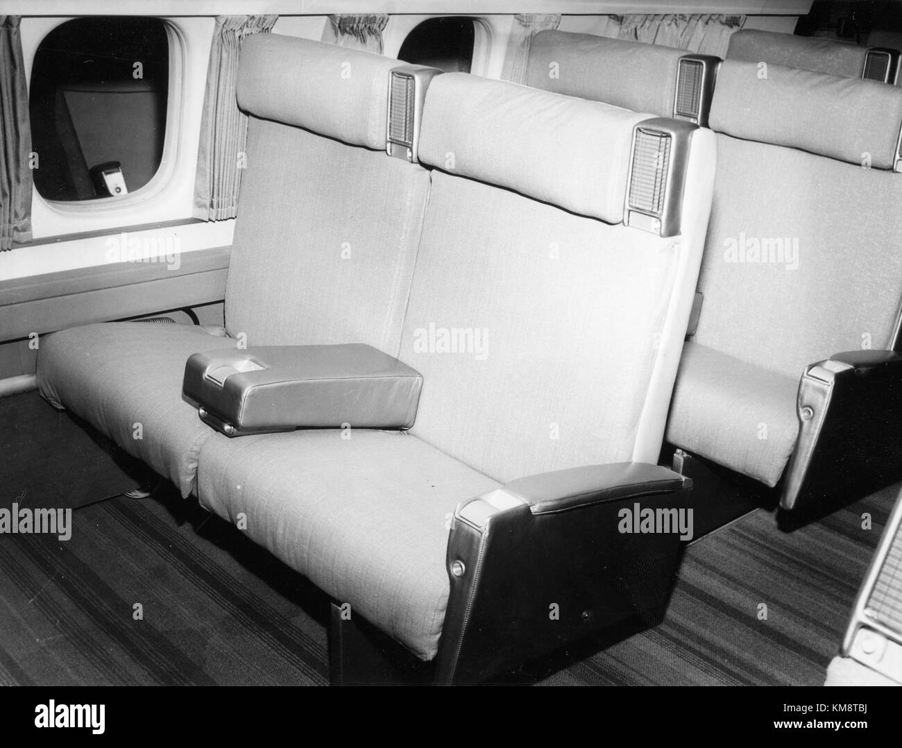 The SAS DC 8 33 aircraft, before delivery, features a newly designed ...