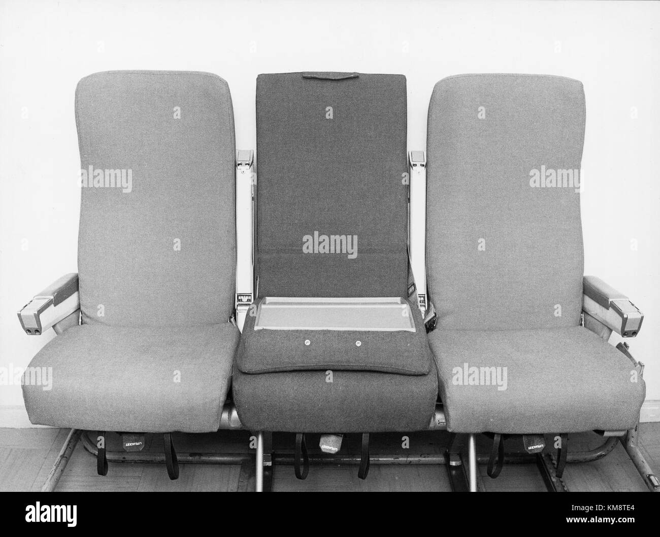 The interior of the SAS DC-8 33 aircraft, shown before delivery ...