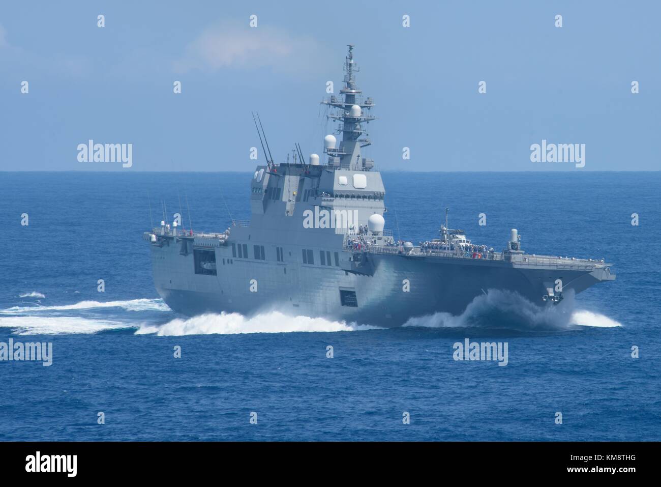 The Japanese Maritime Self-Defense Force Hyuga-class helicopter ...