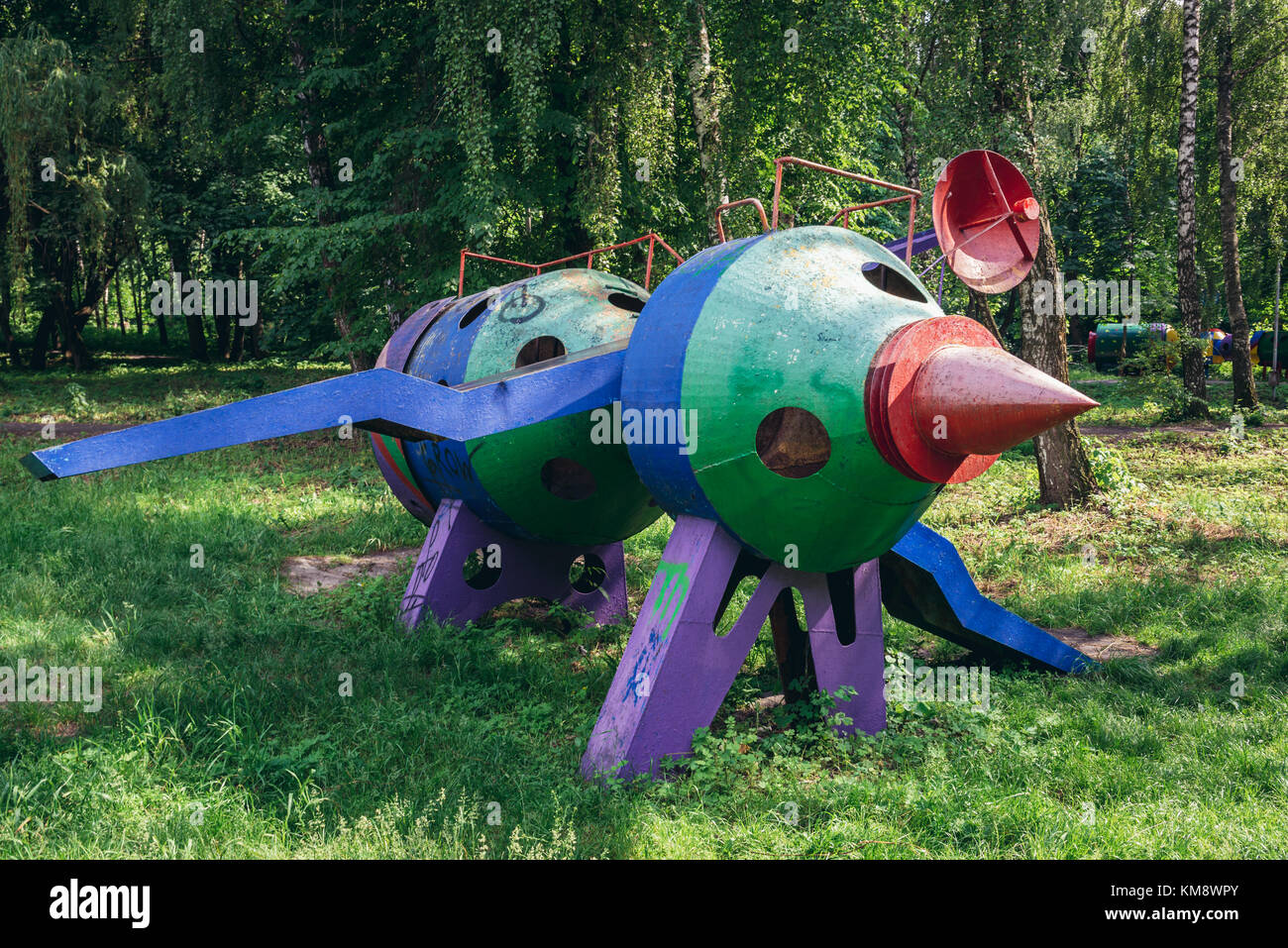 Soviet playground rocket hi-res stock photography and images - Alamy