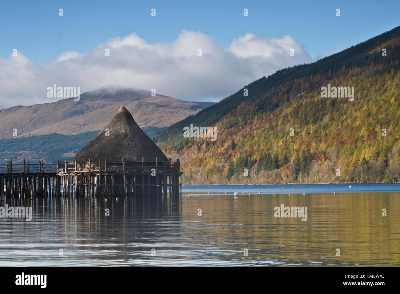 Crannog at Kenmore, Loch Tay, Perthshire, Scotland Stock Photo - Alamy