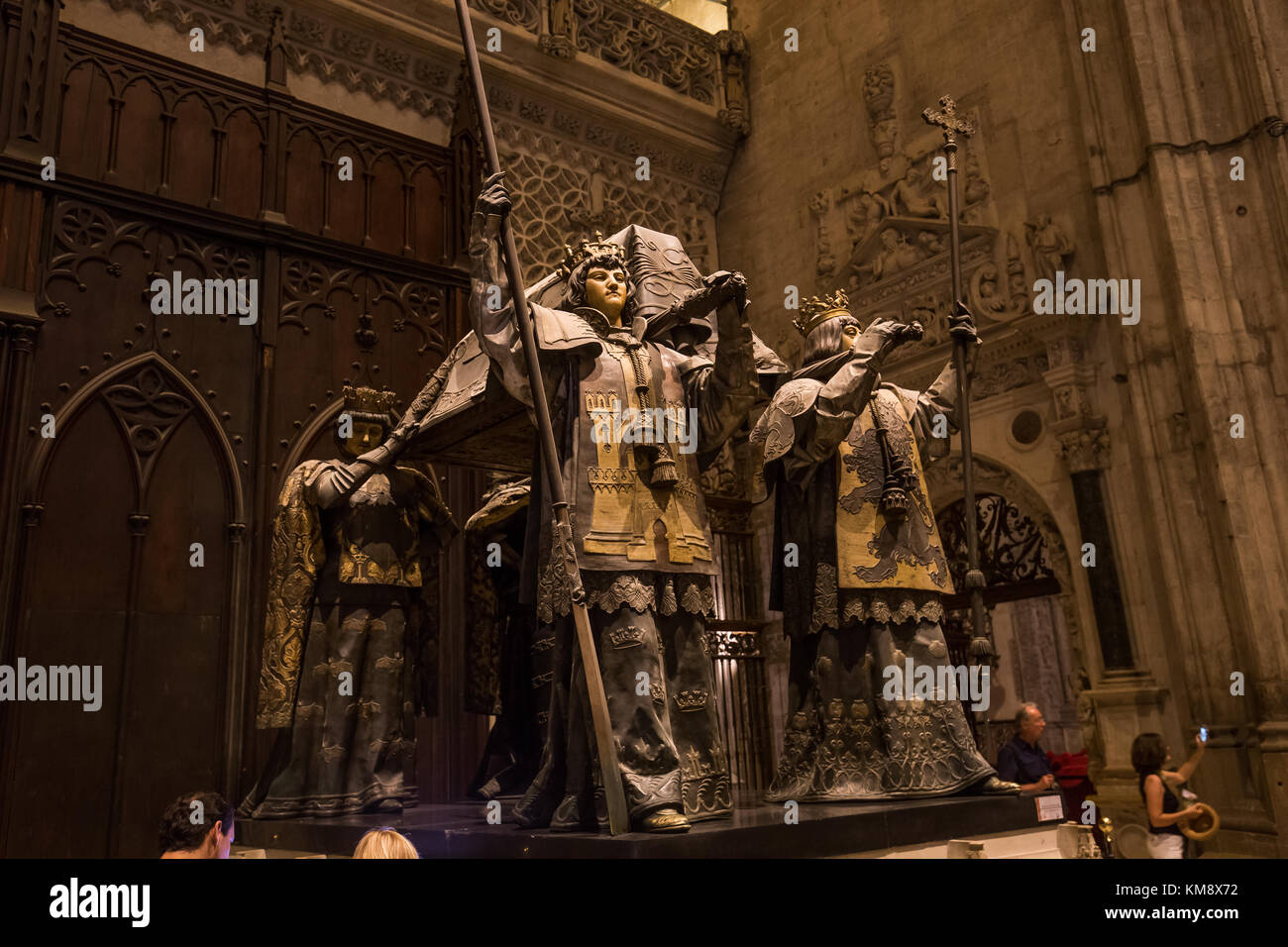 SEVILLE, ANDALUSIA, SPAIN, MAY, 23, 2017 : Burial tomb of Christopher ...
