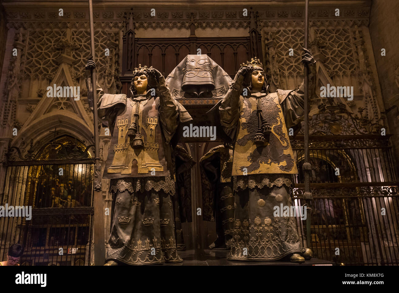 SEVILLE, ANDALUSIA, SPAIN, MAY, 23, 2017 : Burial tomb of Christopher ...