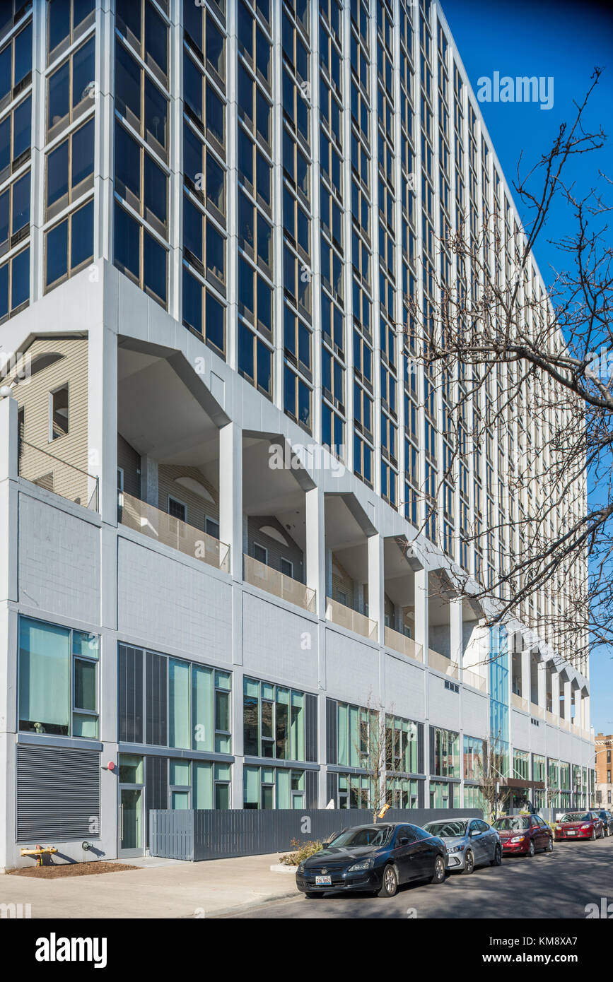 Exterior of Pensacola Place in Uptown, designed by architect Stanley ...