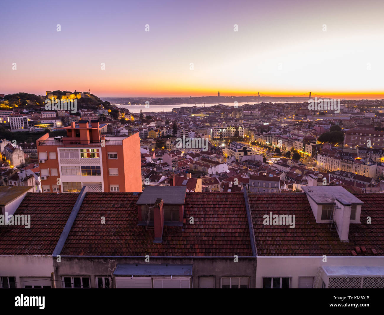 LISBON, PORTUGAL - NOVEMBER 19, 2017: The cityscape of Lisbon, Portugal ...