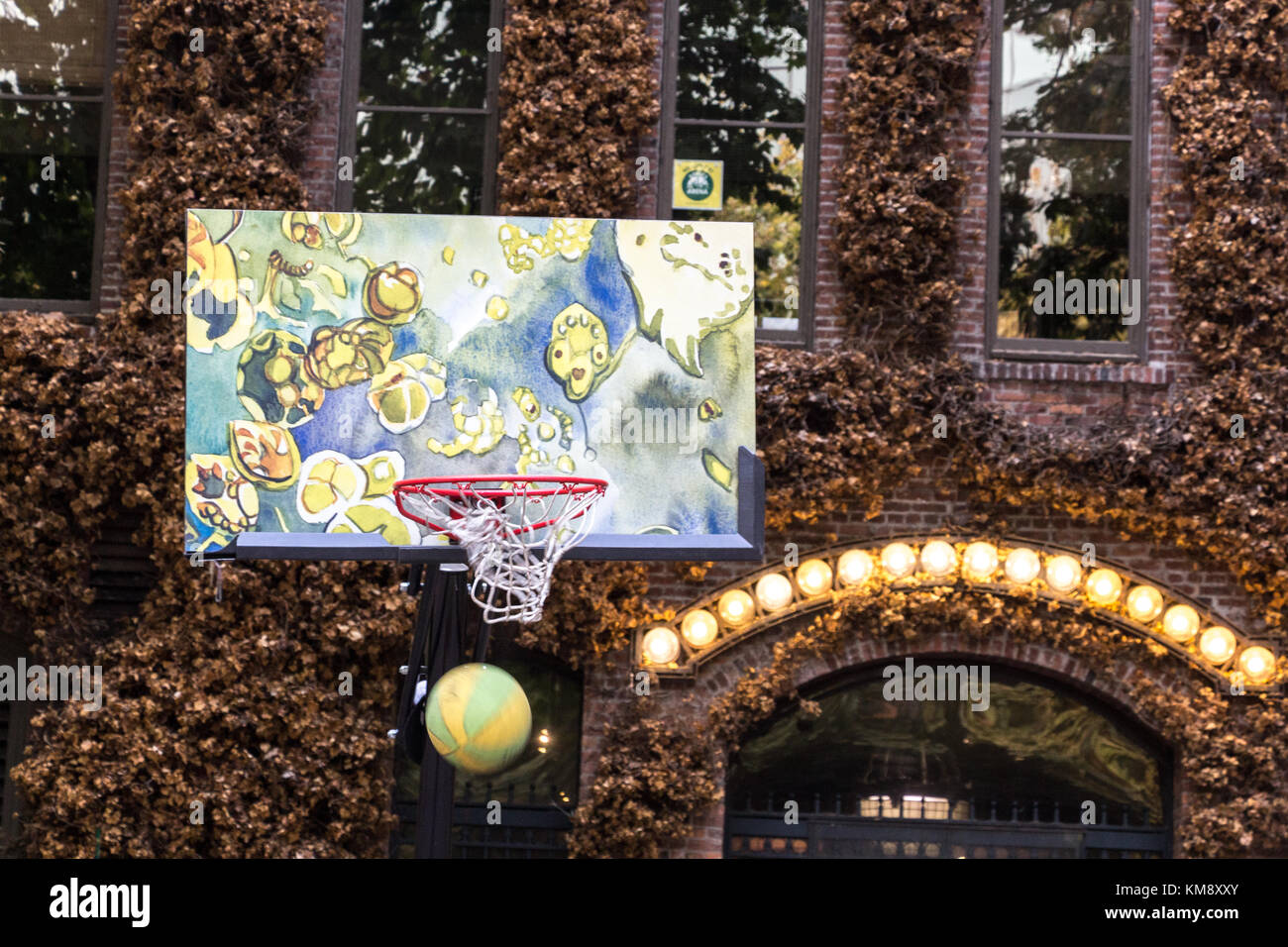 Seattle, Washington, USA - September 5th, 2017: Ball going through the ...